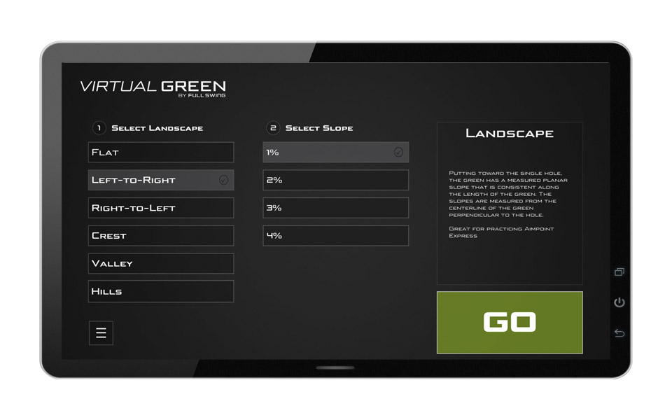 Virtual Green - Full Swing Golf Simulators | Champion Proven Technology ...